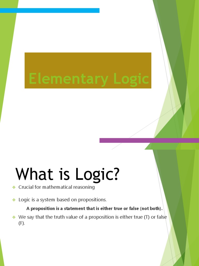 MMW Elementary Logic 1 | PDF | Proposition | Logical Consequence
