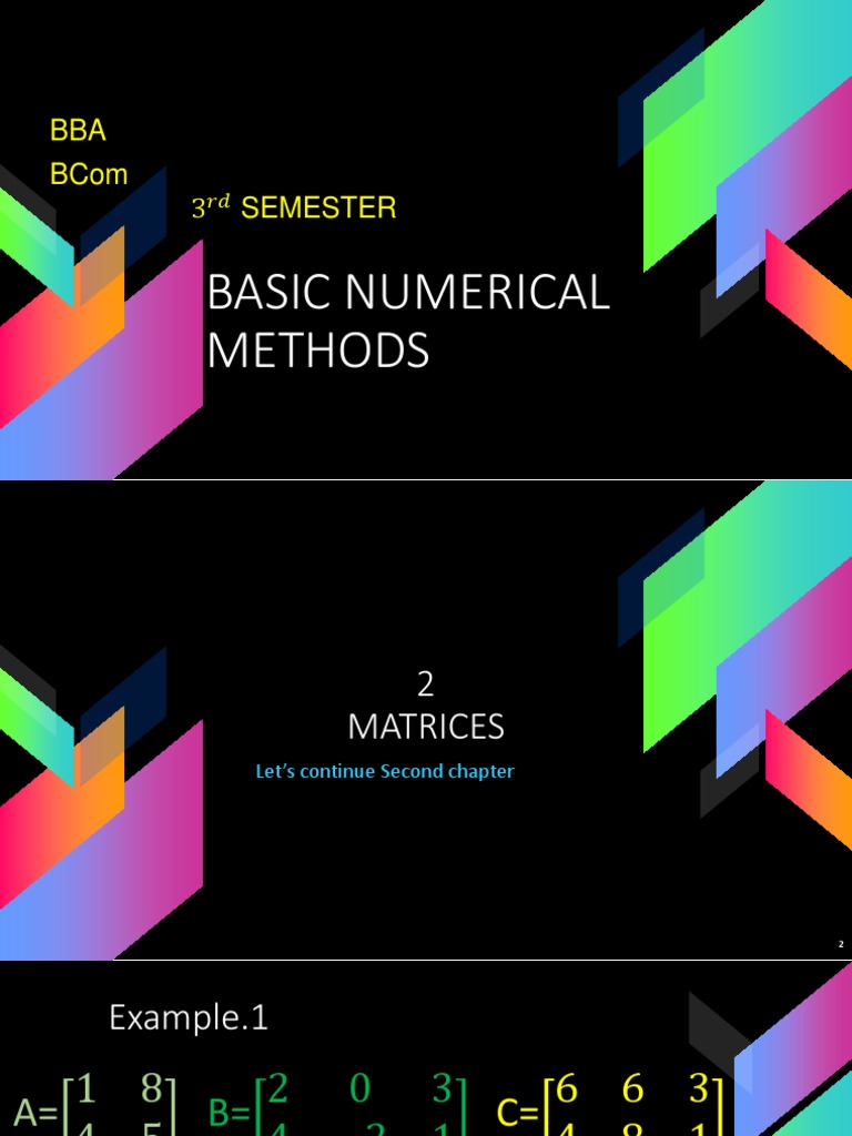 Basic Numerical Methods | PDF | Matrix (Mathematics) | Mathematical ...