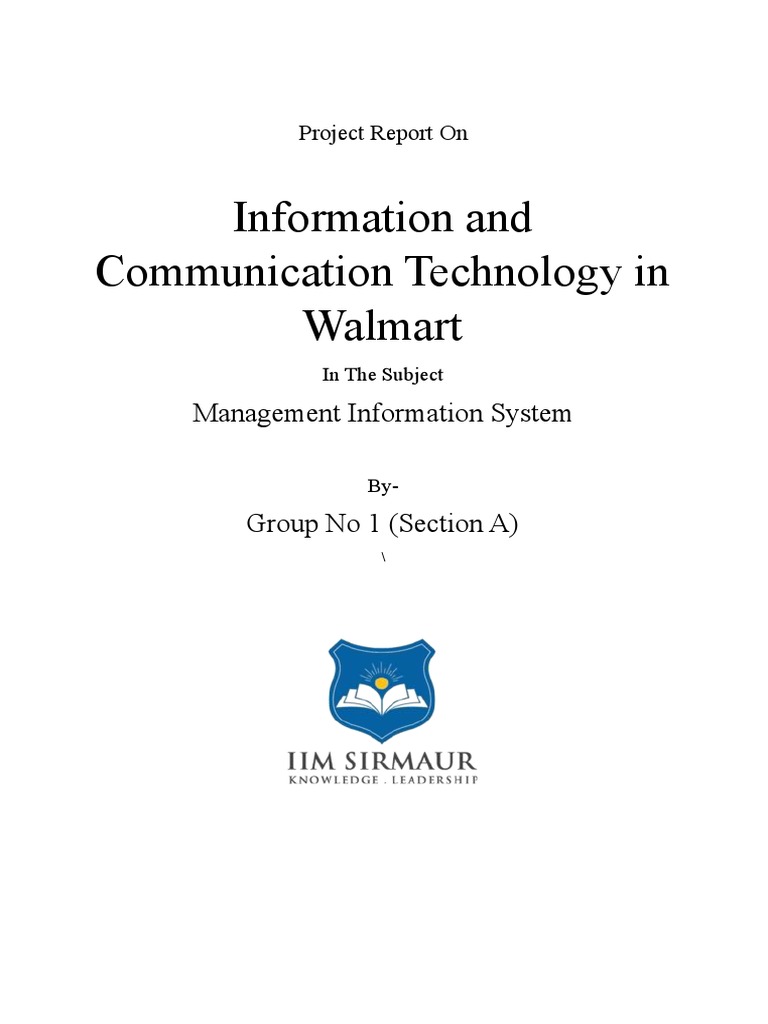 Information and Communication Technology in Walmart | PDF | Walmart ...