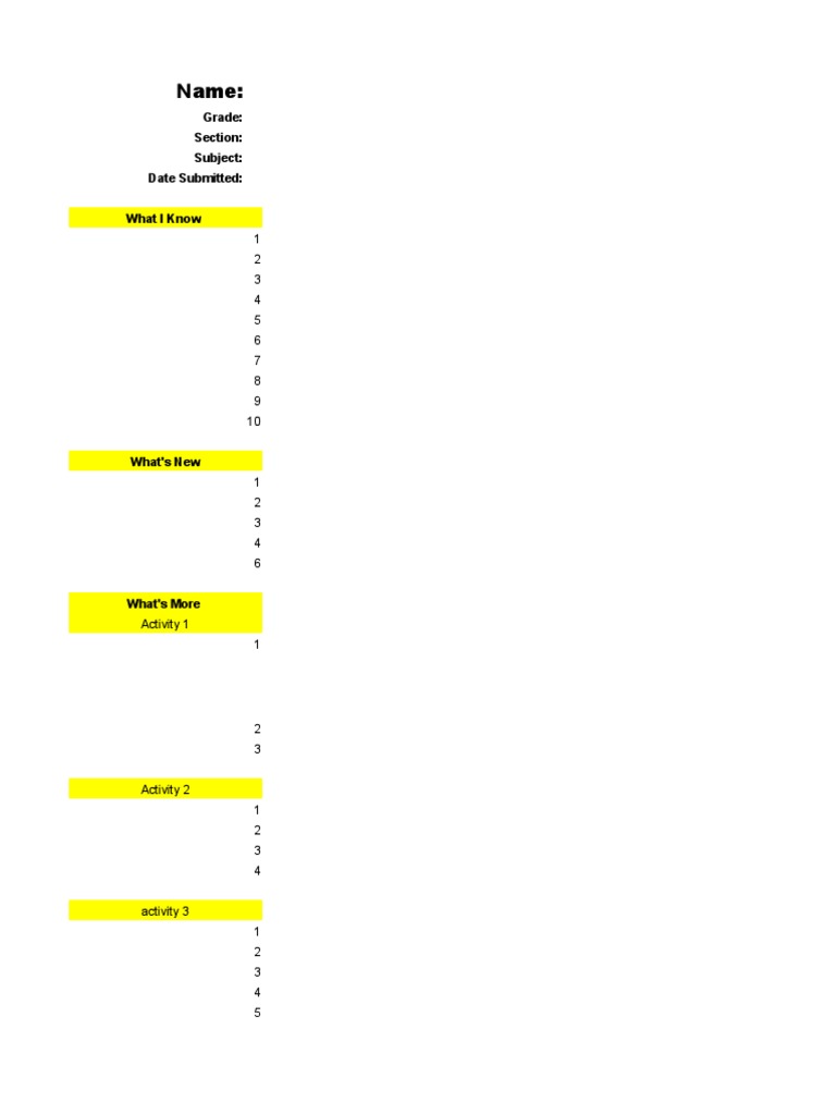 Science Answer Sheets G 8 | PDF | Force | Newton's Laws Of Motion