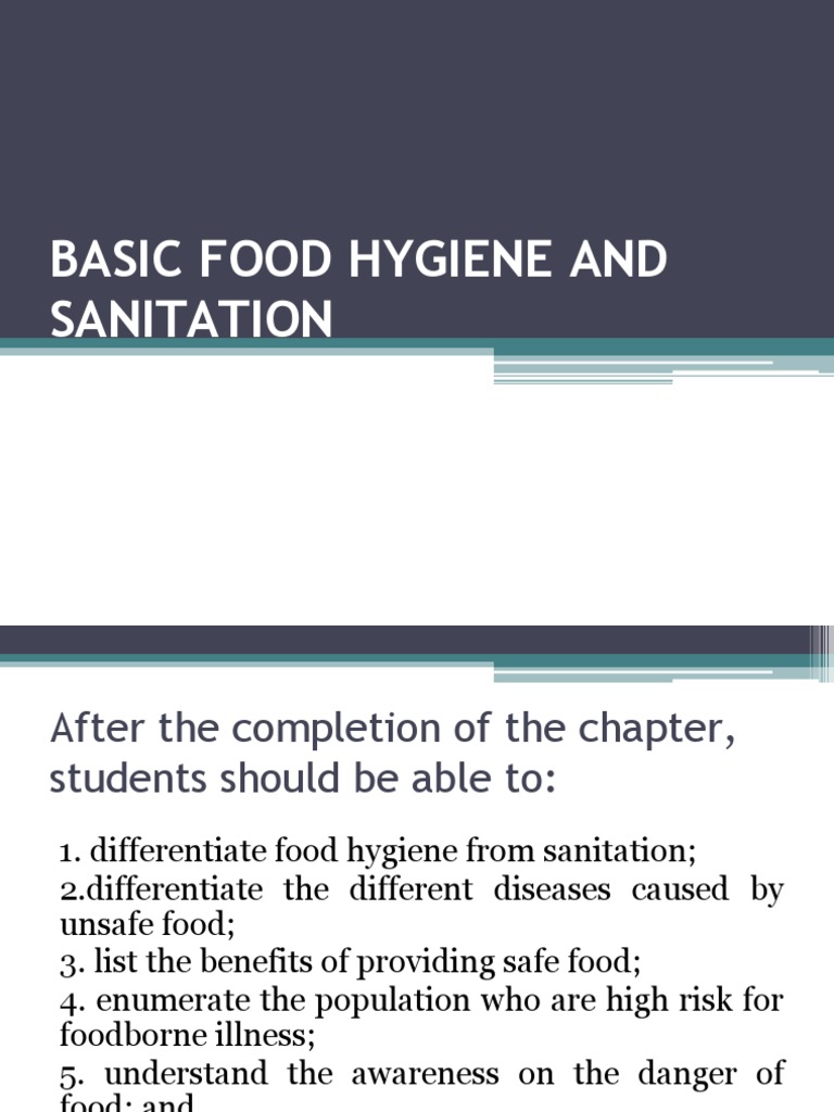 Lesson 2 (Part 1) | PDF | Foodborne Illness | Food Safety