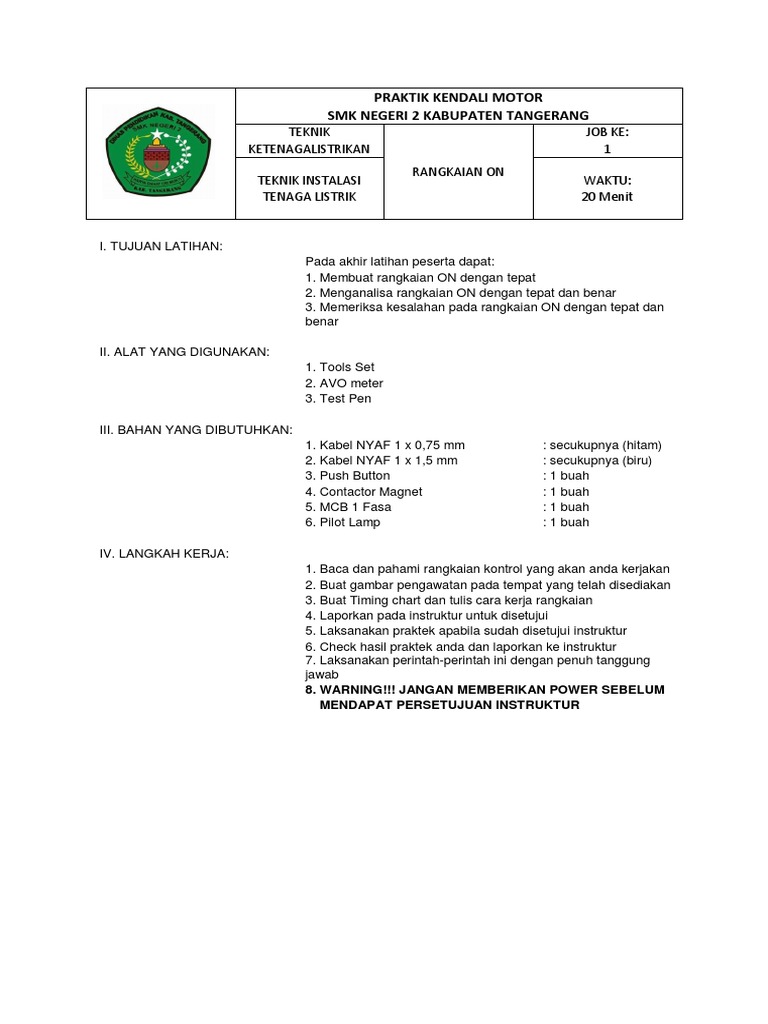 Job Sheet 1-3 Iml 11 Titl | PDF