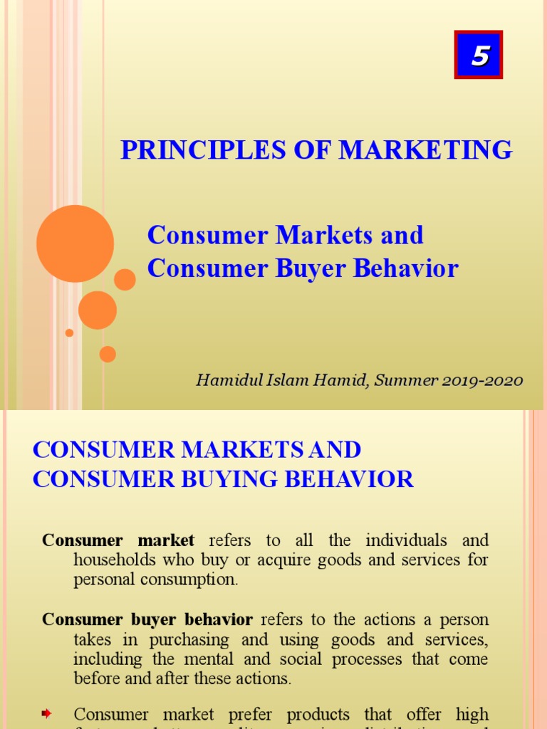 Principles of Marketing (Chapter 5) - Summer 2019-2020 | PDF | Consumer ...