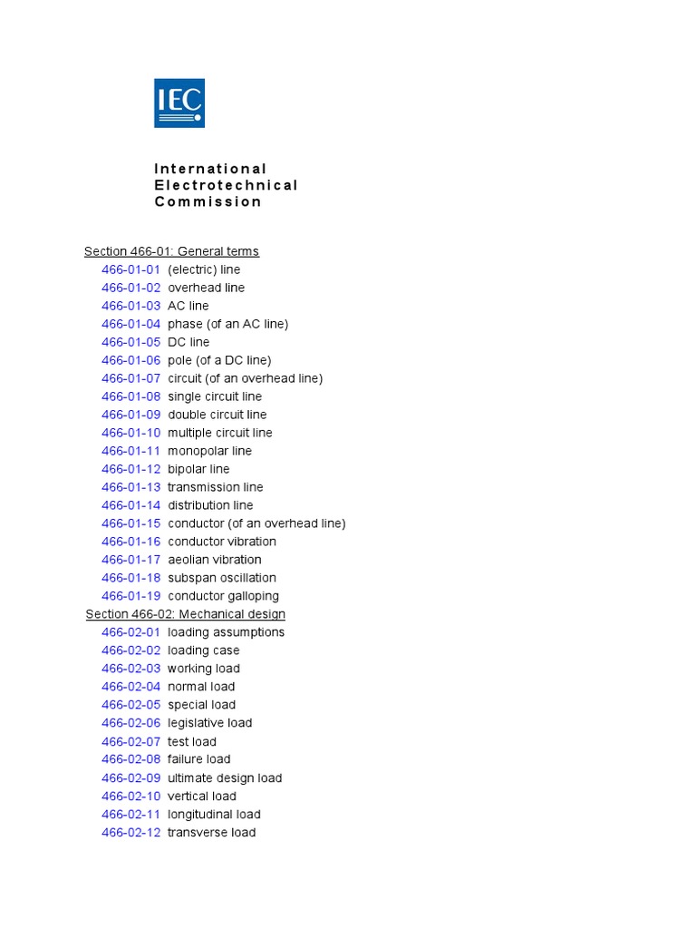 Design Standards and Manuals for Overhead Power Line Systems | PDF ...