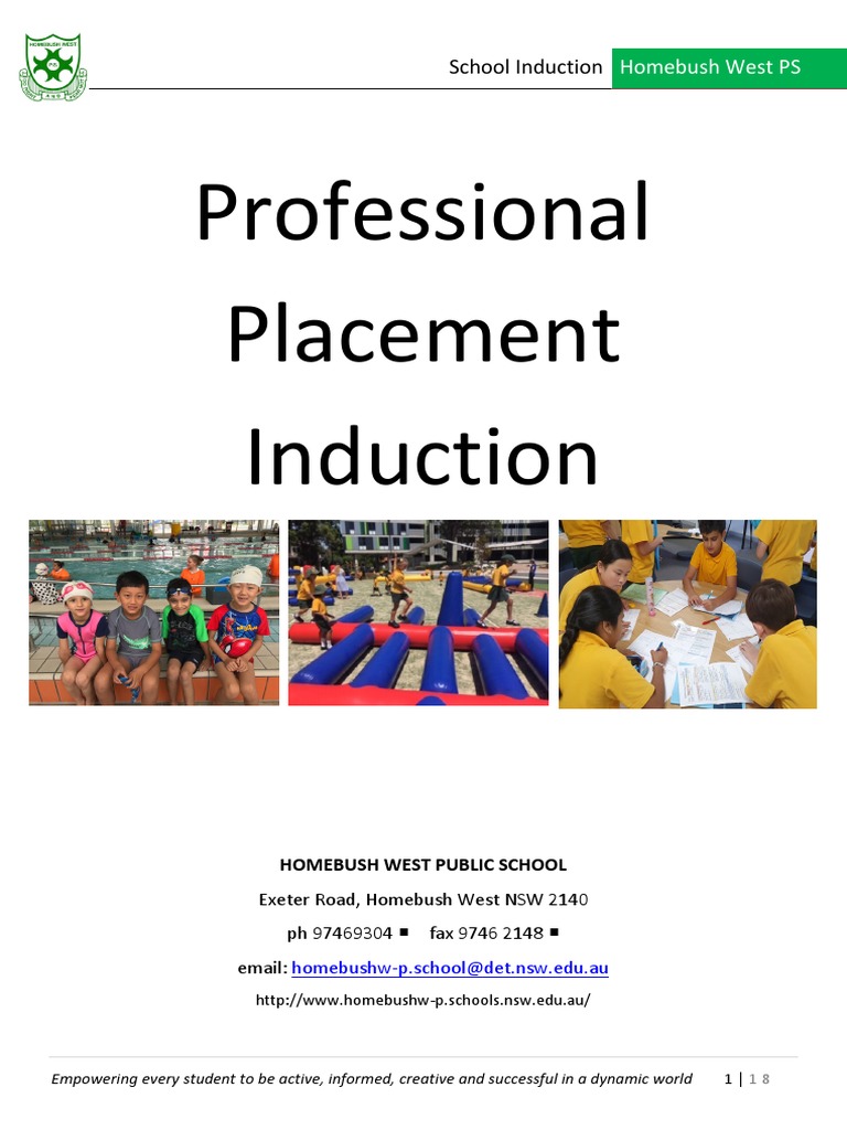 Professional Placement Induction Pack 2021 | PDF | Teachers | Classroom