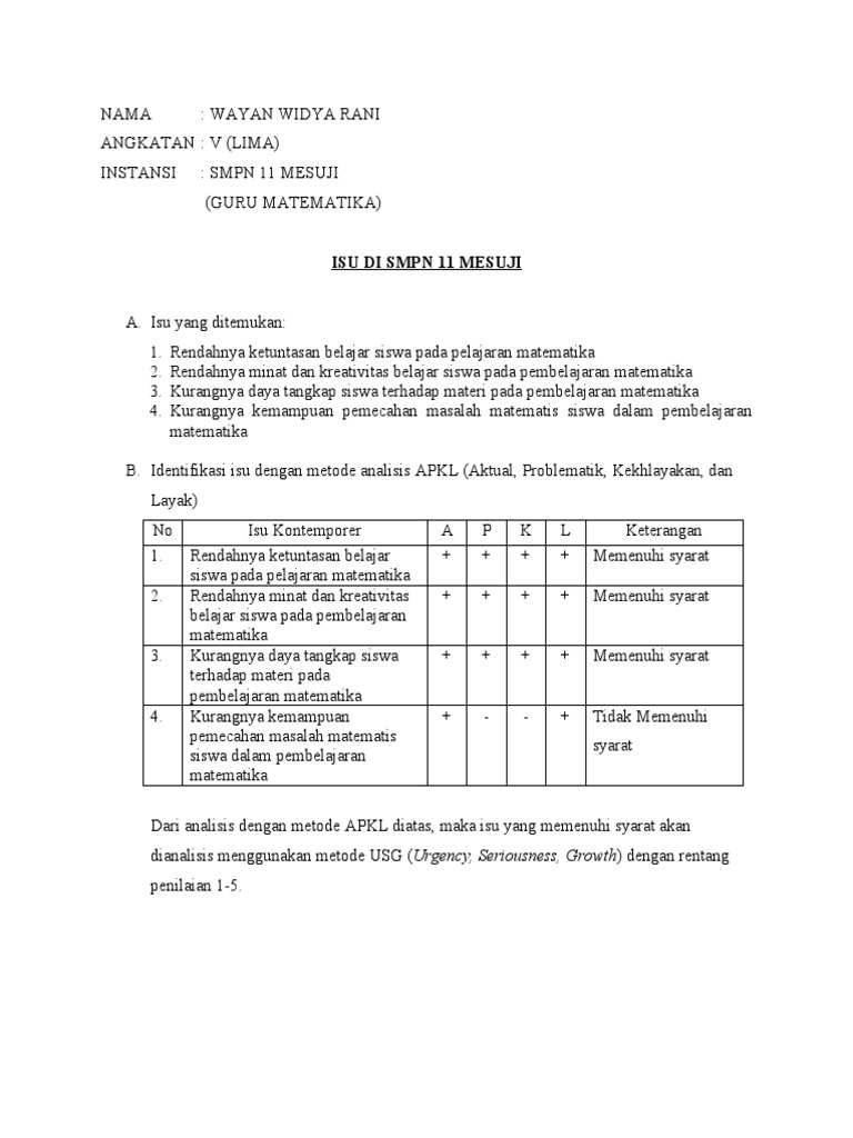 Identifikasi Isu | PDF