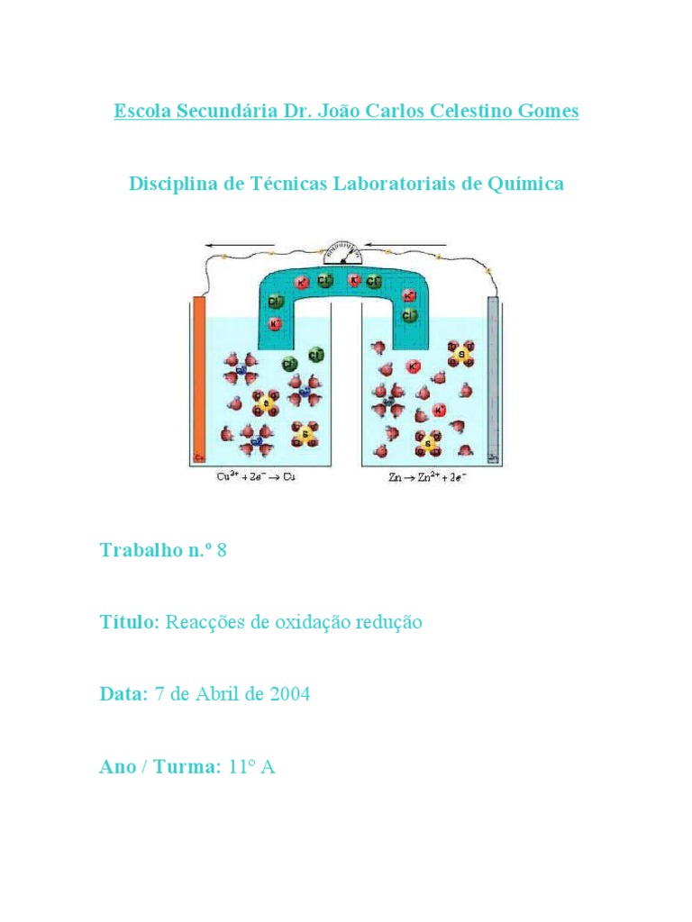Reacções de Oxidação Redução | PDF | Redox | Oxigênio