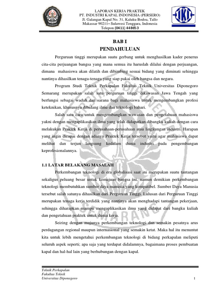 Laporan KP PT Iki Makassar | PDF