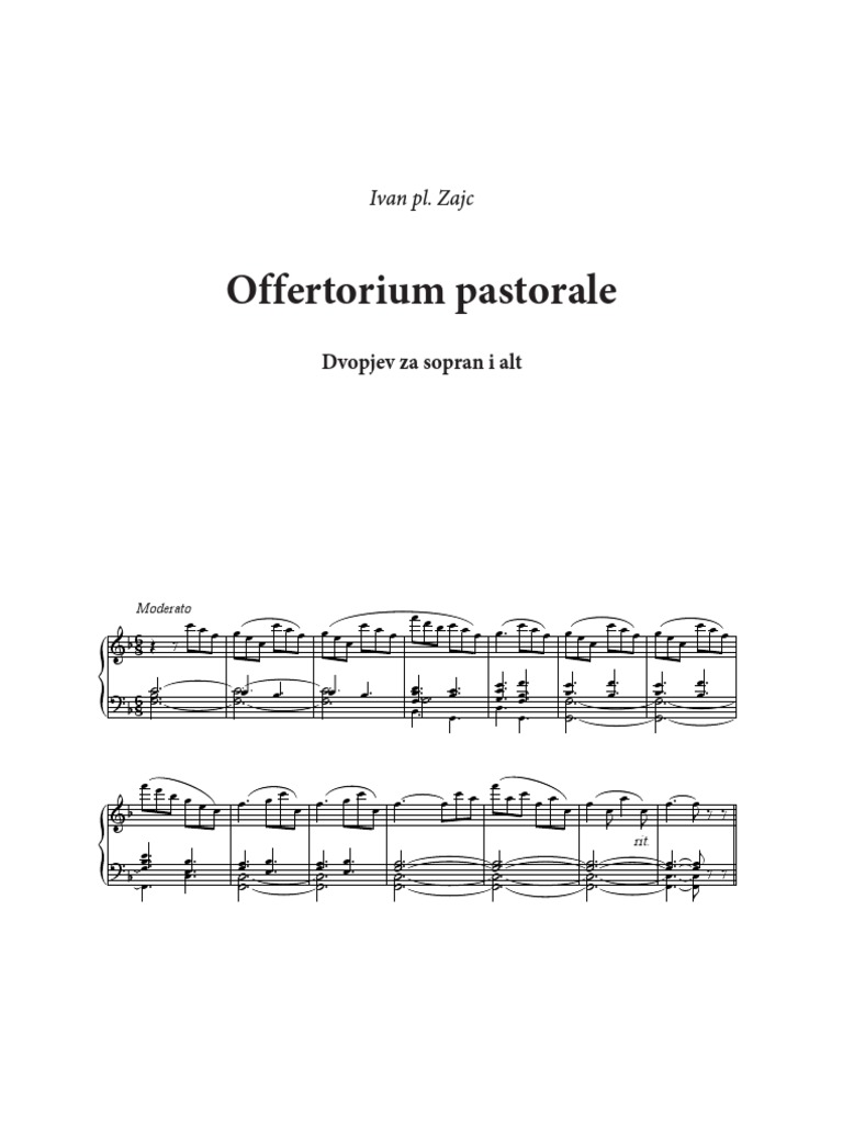 Offertorium Pastorale: Ivan Pl. Zajc | PDF | Musicology | Performing Arts