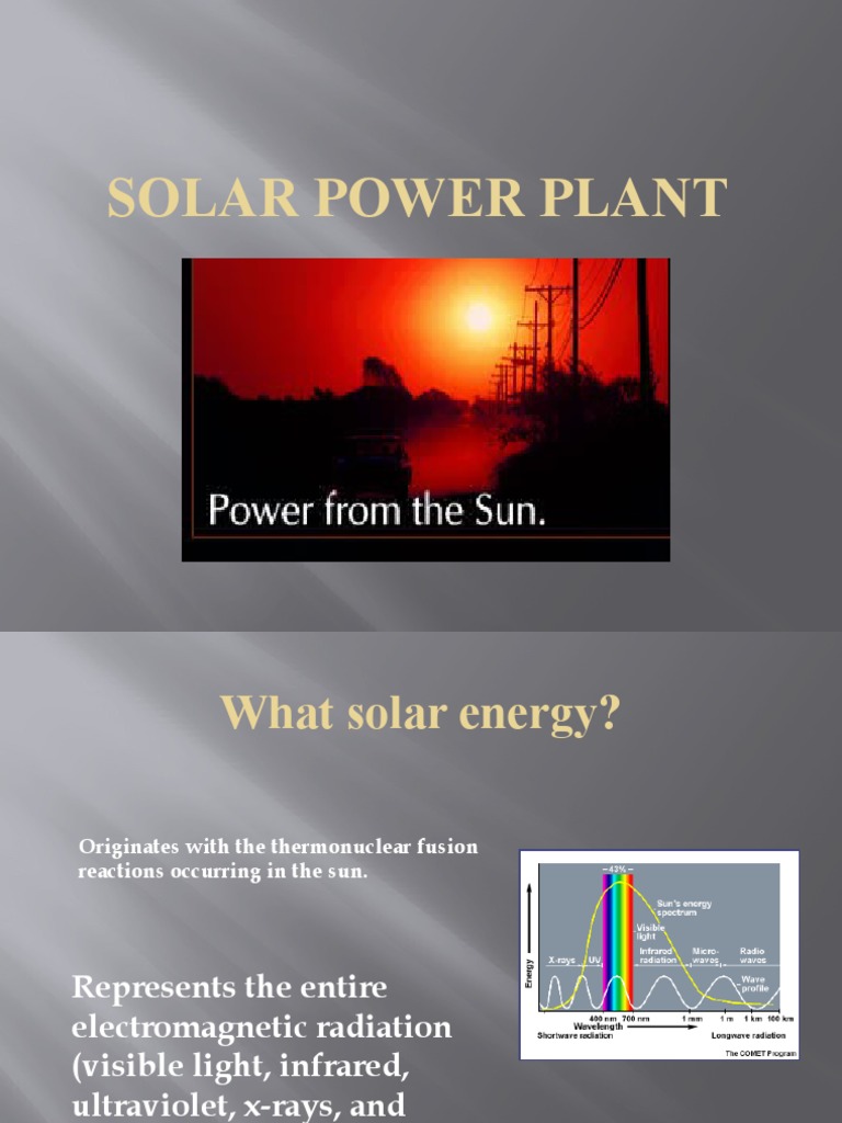 Overview of Solar Power Plants | PDF | Solar Power | Photovoltaics