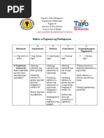 RUBRIKS para Sa Lahat NG GRoup Activities | PDF