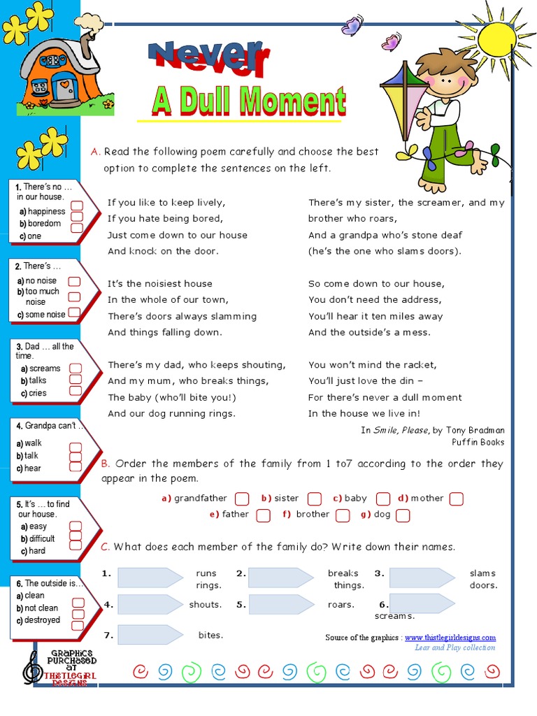 There's No in Our House. Happiness Boredom One There's No Noise Too ...