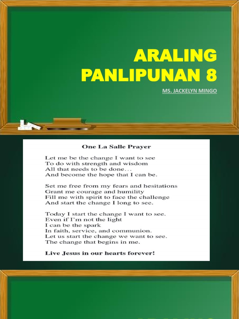 AP 8 1st Quarter Lesson 1 | PDF