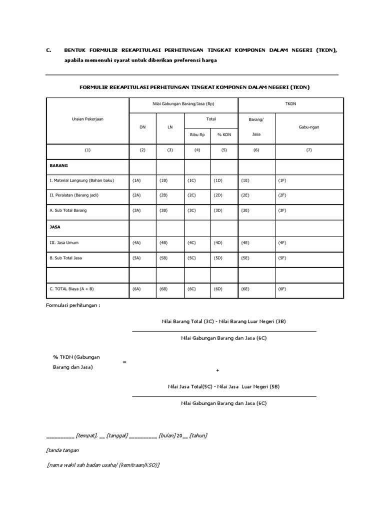 Form Rekap TKDN | PDF | Komputer