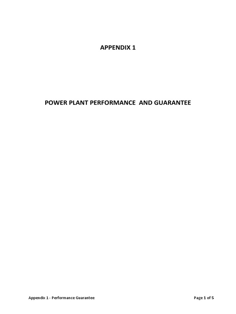 Appendix 1: Appendix 1 - Performance Guarantee of | PDF | Exhaust Gas ...