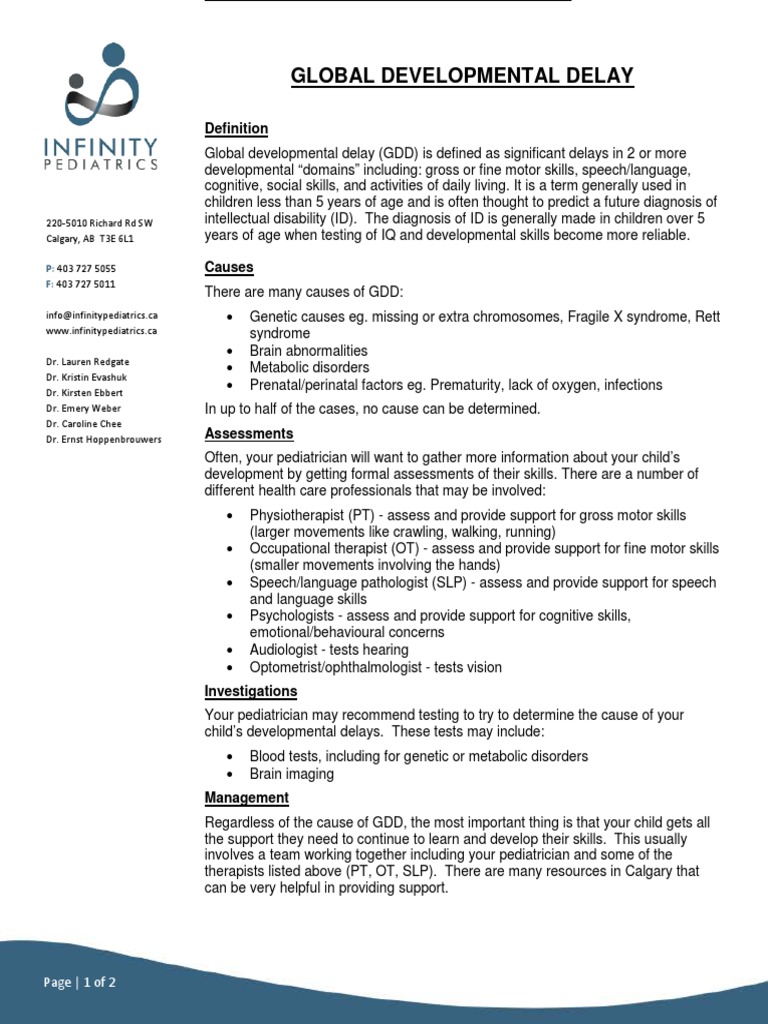 Global Developmental Delay And Intellectual Disability – WDXO