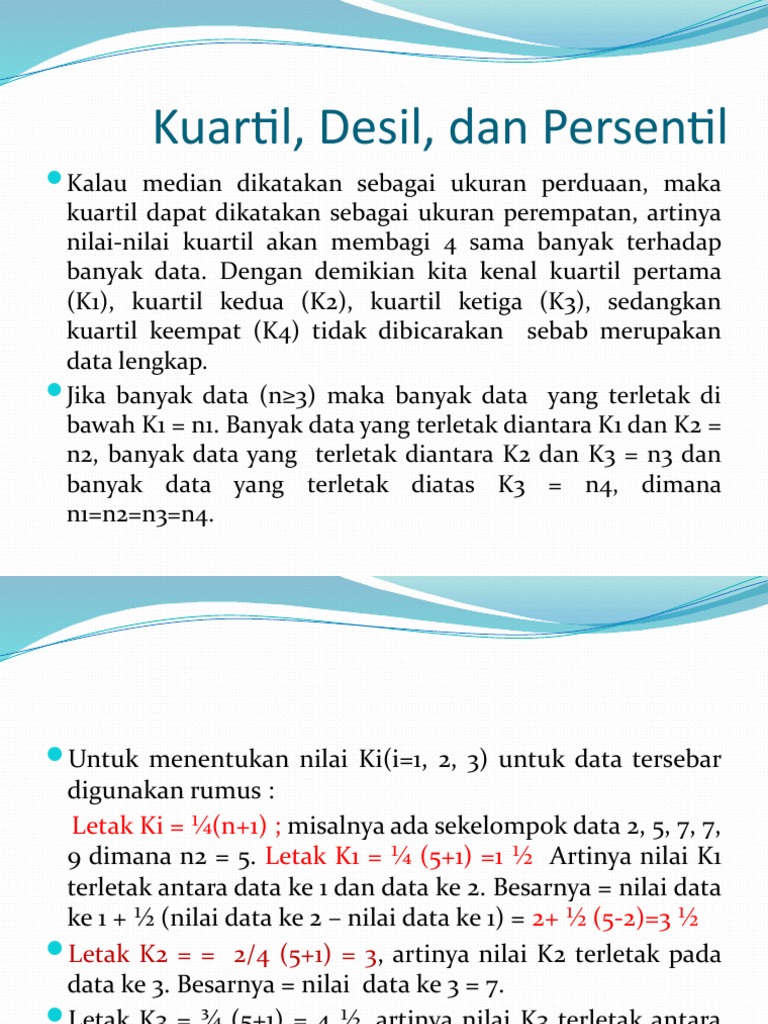 Kuartil, Desil, Dan Persentil | PDF