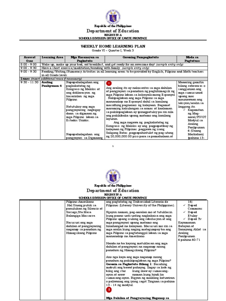 Ap6-Q1-Week3 WHLP | PDF
