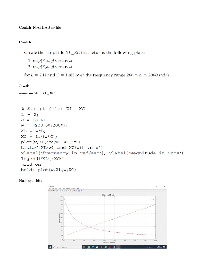 Pert - 5 - Contoh Aplikasi MATLAB M-File | PDF