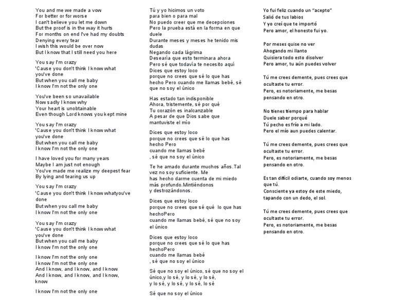 Im Not The Only One | PDF | Música grabada | Música pop