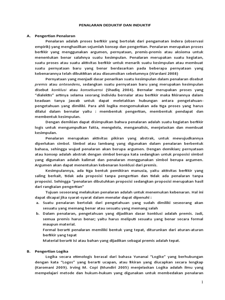 Penalaran dan Logika Dasar | PDF