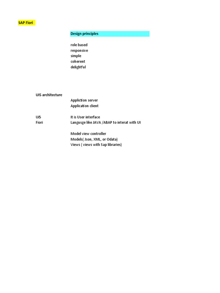 Role Based Responsive Simple Coherent Delightful: SAP Fiori Design ...