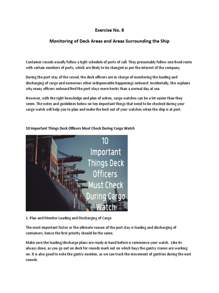 Exercise No. 8-WPS Office | PDF | Ships | Port
