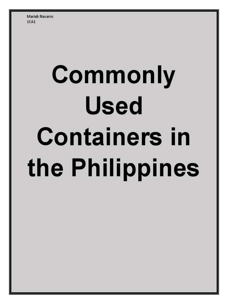 Commonly Used Containers in the Philippines: Dry Containers, Reefer ...