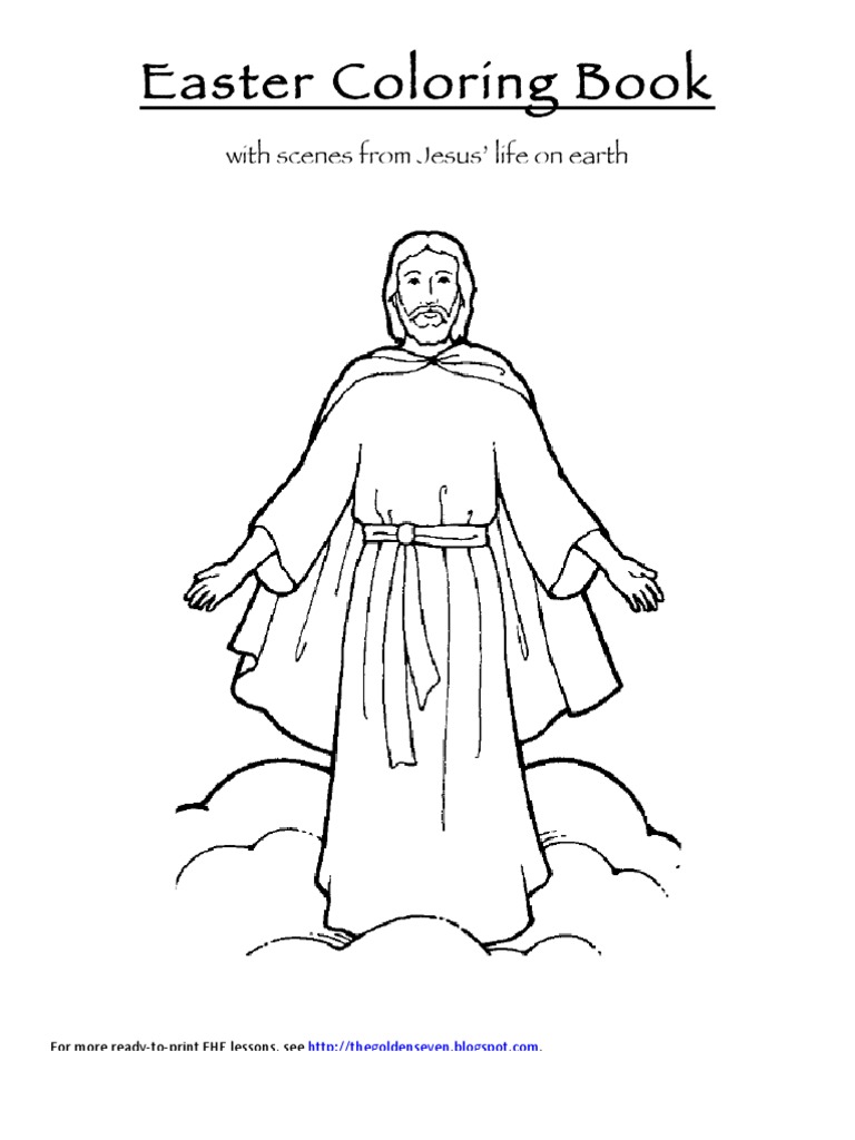 Easter Coloring Book: With Scenes From Jesus' Earthly Life | PDF ...