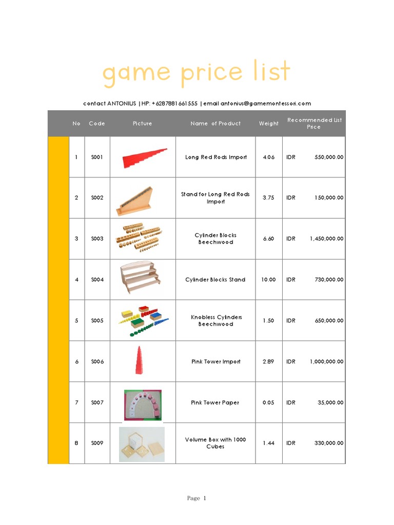 2021 GAME Price List | PDF | Shape | Letter Case