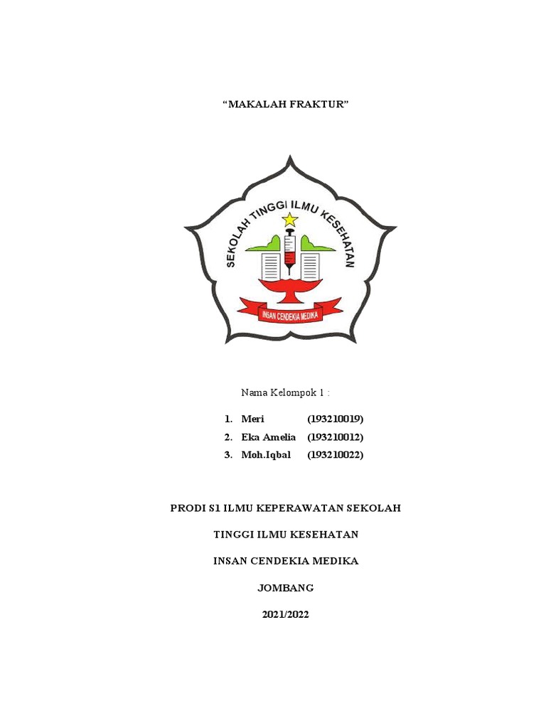 Makalah FRAKTUR KMB III Kel 1 | PDF | Pengembangan Diri | Sains & Matematika