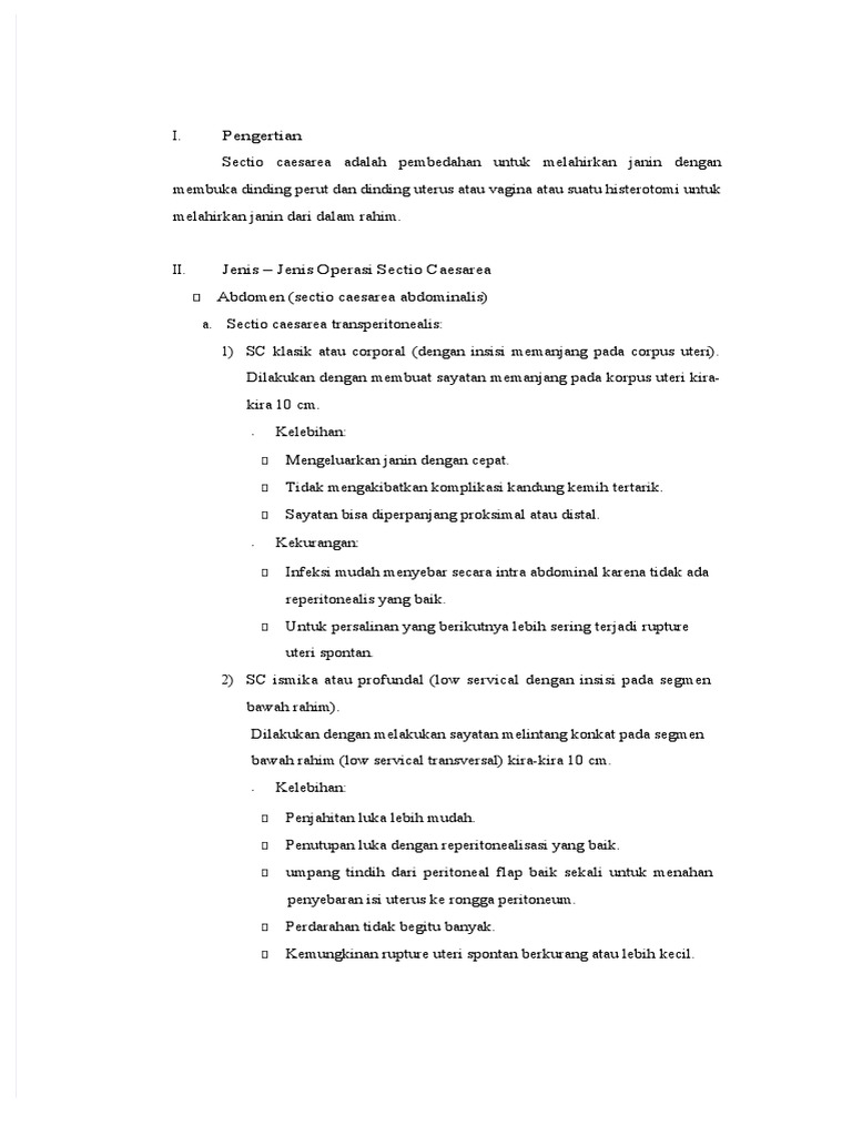 PDF LP Sectio Caesarea | PDF