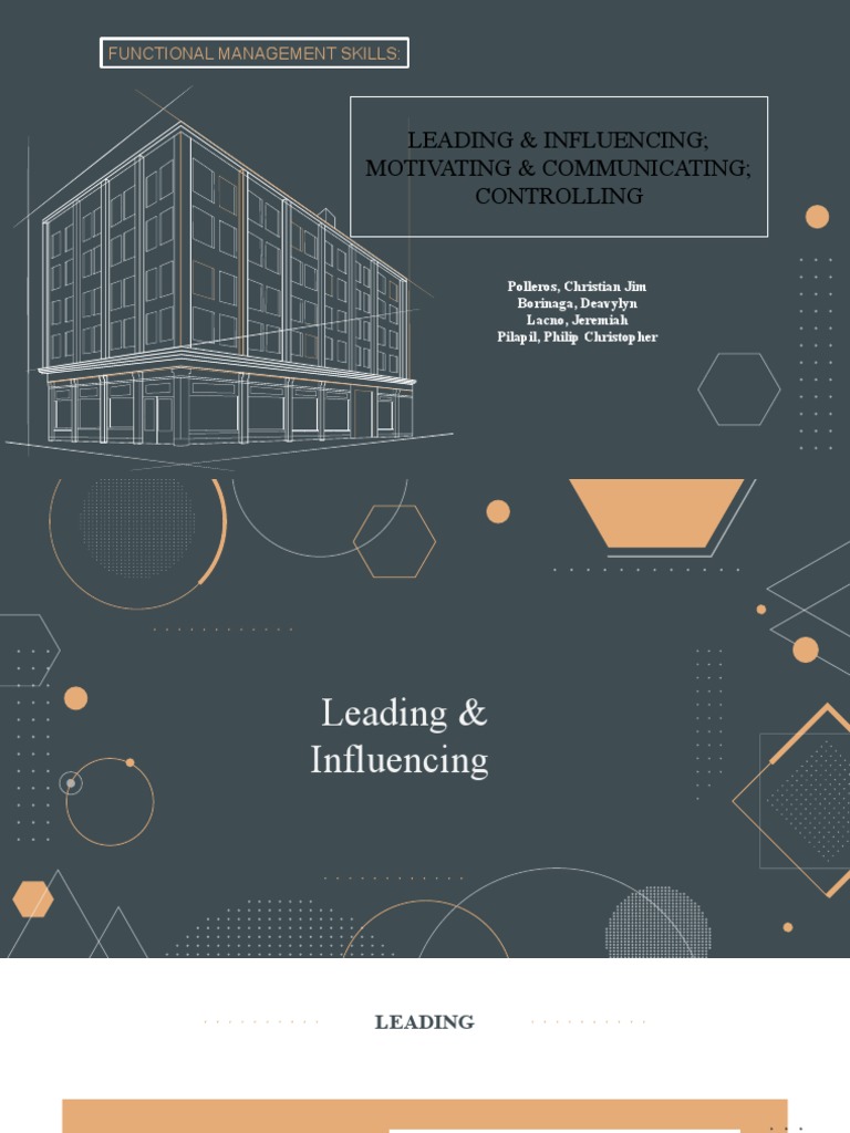 Leading Influencing Motivating Communicatingcontrolling | PDF ...