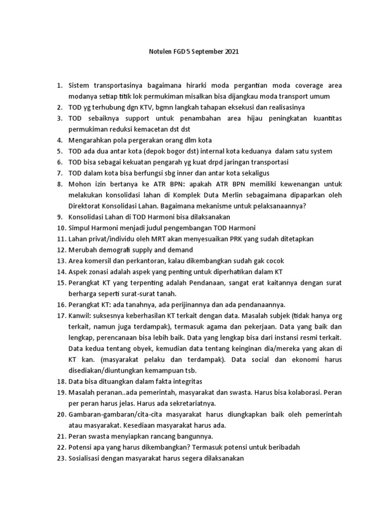 Notulen FGD | PDF | Ilmu Sosial | Komputer