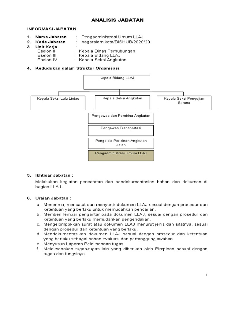 29 Pengadministrasi Umum LLAJ | PDF