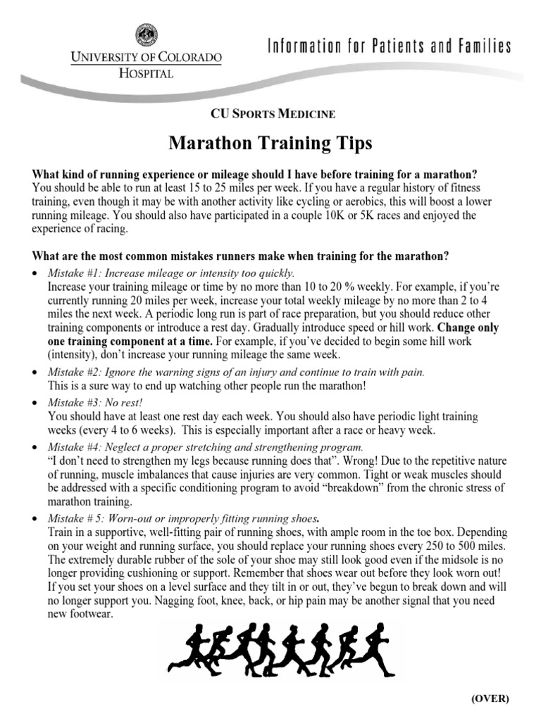 Marathon Training Tips | PDF | Strength Training | Heart Rate