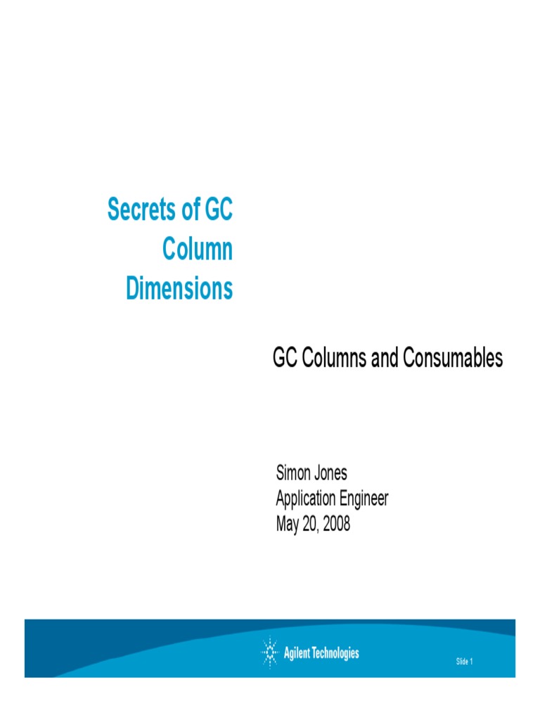 Secrets of GC Column Dimensions: GC Columns and Consumables | PDF | Gas ...