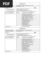 ROUTING SLIP Format | PDF