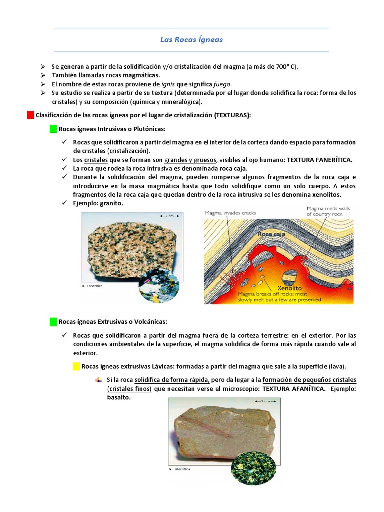 Clase 5 - Las Rocas Ígneas | PDF | Roca ígnea | Roca (geología)