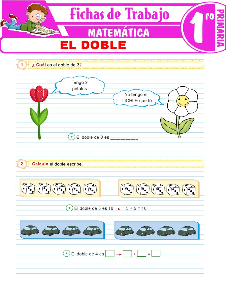 El Doble para Primer Grado de Primaria | PDF