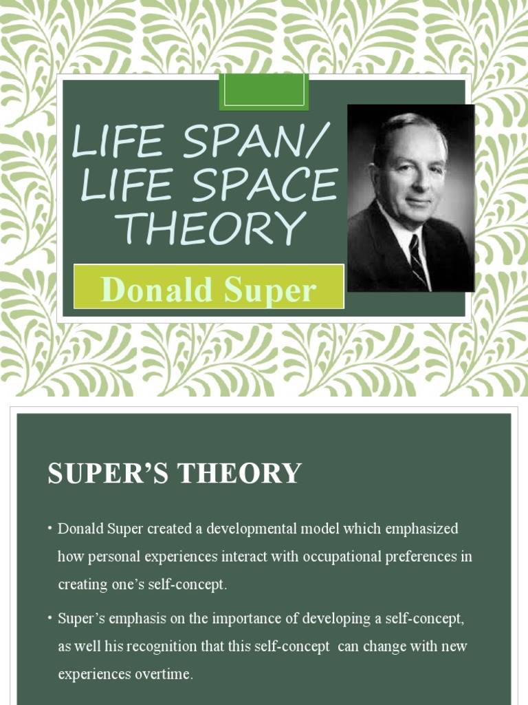 Life Span - Life Space Theory | PDF | Self Concept | Counseling Psychology