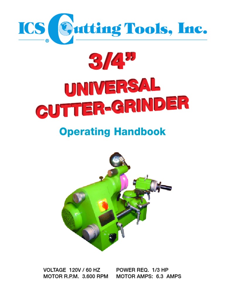 Universal Tool and Cutter Grinder Manual Low Res | PDF | Grinding ...