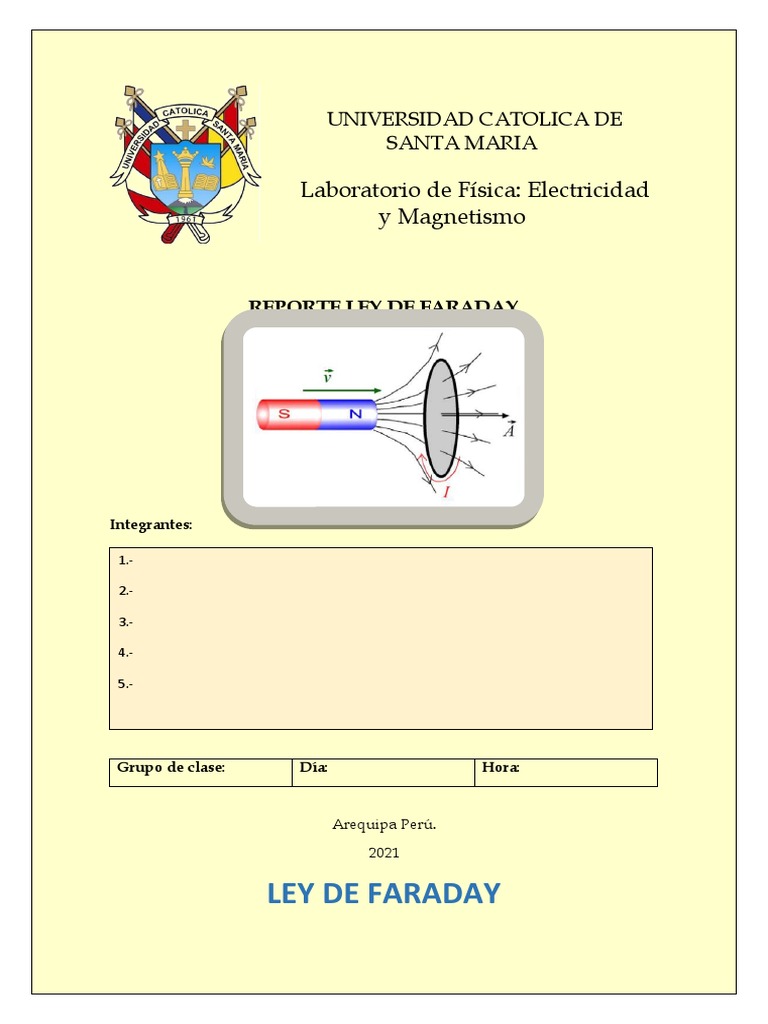 Reporte Práctica Ley de Faraday 1 | PDF | Imán | Inductor