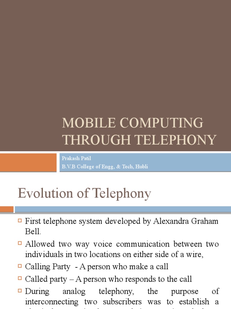 Mobile Computing Through Telephony | PDF | Channel Access Method | Computer Networking
