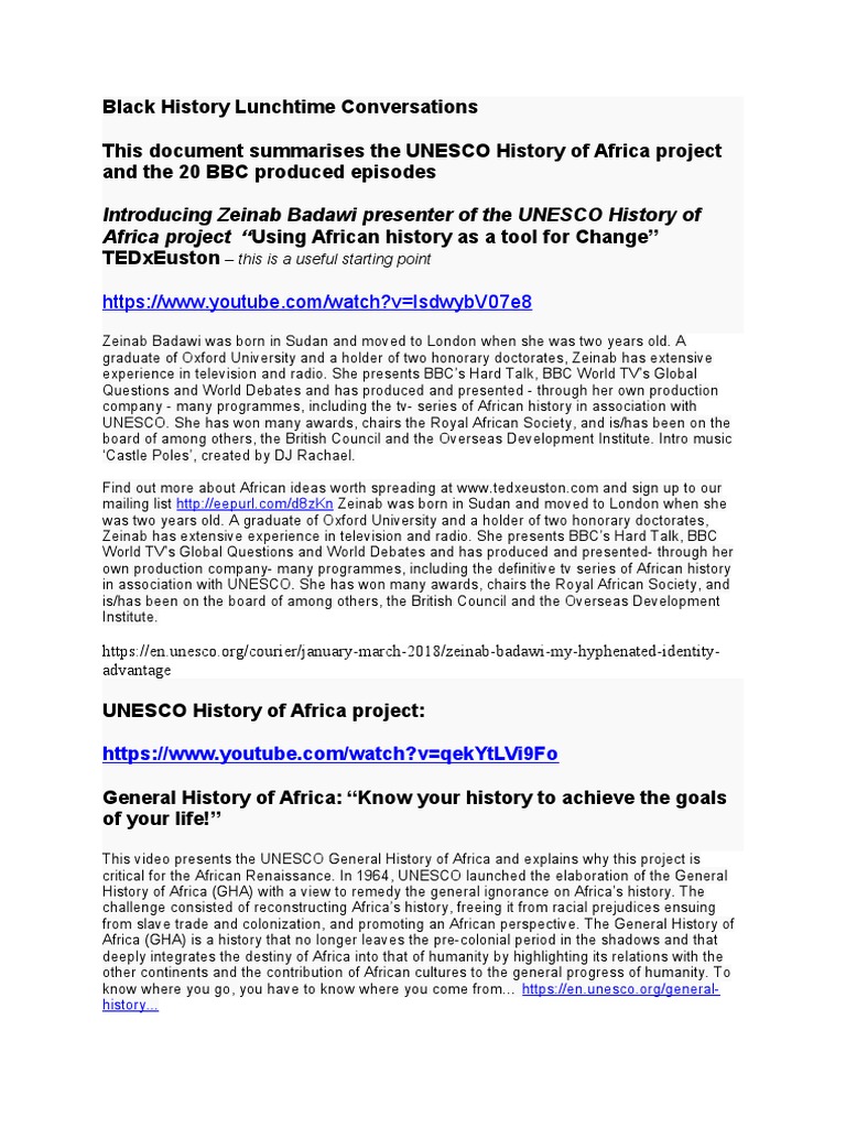Uncovering Africa's Rich History: A Summary of the UNESCO History of ...