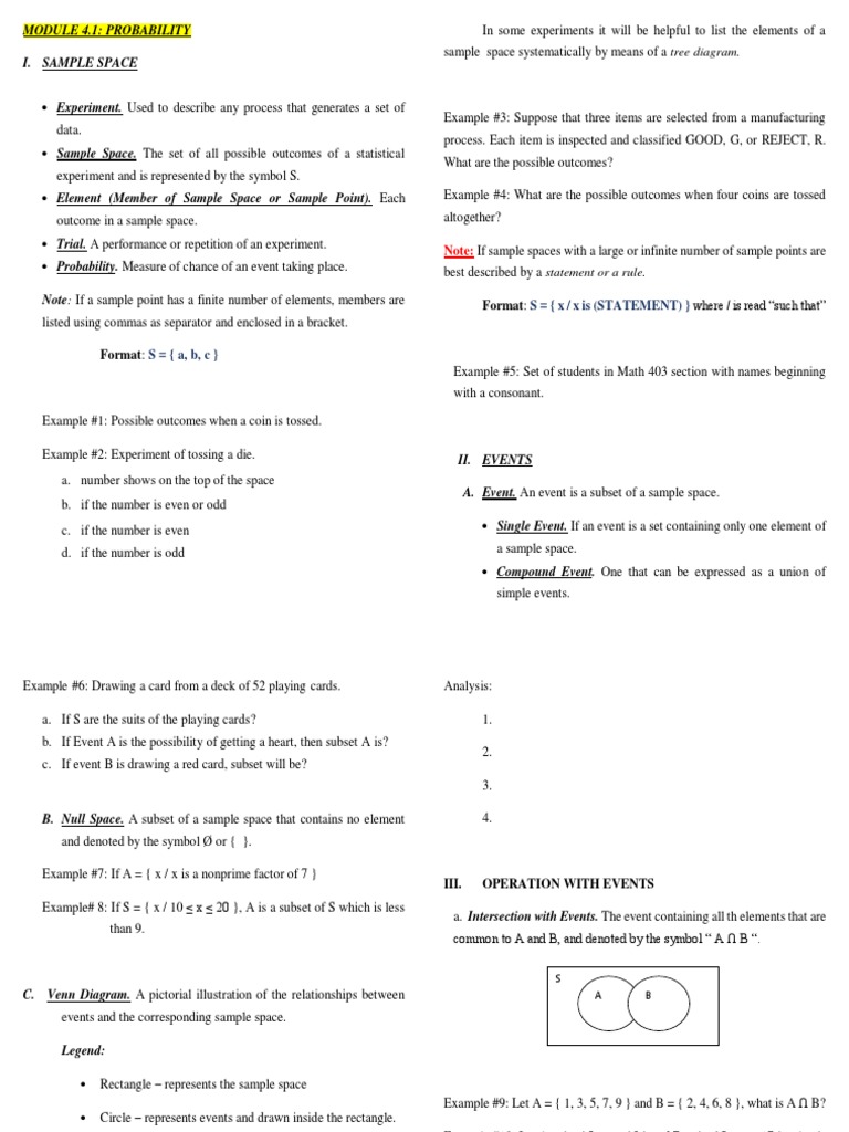 Understanding Sample Points in Probability | PDF | Probability ...