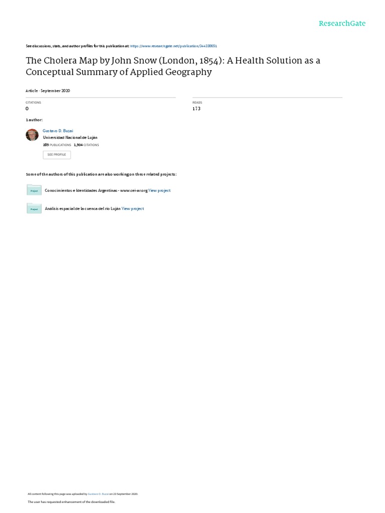 The Cholera Map by John Snow (London, 1854) : A Health Solution As A ...