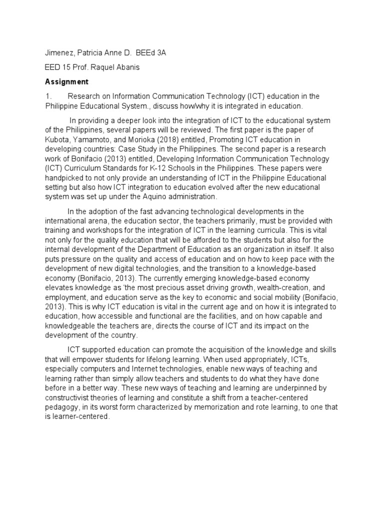 How Useful Is The EPP Subject | PDF | Educational Technology ...