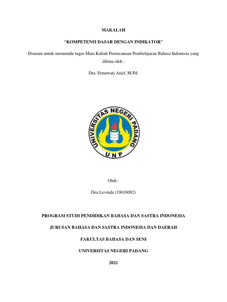 Perencanaan Pembelajaran Bahasa Indonesia | PDF | Seni & Disiplin Bahasa | Sains & Matematika