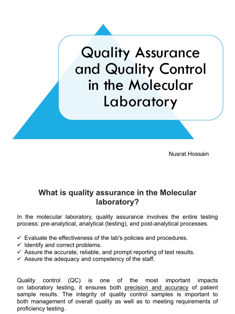 Quality Control in Molecular Laboratories | PDF | Molecular Biology ...